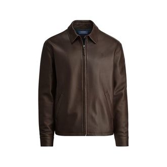 Polo Ralph Lauren Lederjacke in Braun