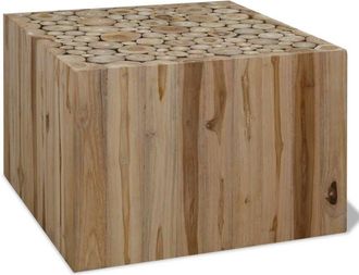 vidaXL Table basse Teck authentique 50x50x35 cm Vidaxl