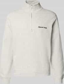 Jack & Jones Sweatshirt mit Troyer-Kragen und Label-Stitching