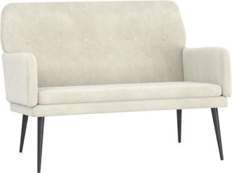 vidaXL Banc Crème 108x79x79 cm Velours vidaXL