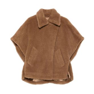 Max Mara Femme, Vestes, Brun, Taille: ONE Size Vestes en Fausse Fourrure Élégantes