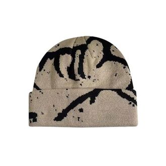 Generic Bonnets dhiver tricot&eacute;s imprim&eacute;s pour hommes et femmes, Kaki, M