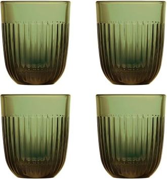 La Roch&egrave;re Coffret de 4 verres &agrave; eau vert olive-OUESSANT-Origine France Garantie