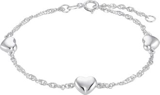 Amor Armband 925 Sterling Silber Mädchen Kinder Armschmuck, 14+2 cm, Silber, Herz, Kommt in Schmuck Geschenk Box, 9210930