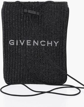 Givenchy Raffia Smartphone Pouch with Leather Interior size One Size