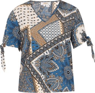 Usha Bluse Frauen blau mehrfarbig