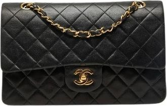 Chanel Sac bandouli&egrave;re matelass&eacute; en cuir dagneau Pre-owned - Femme - Pre-owned - Noir - Taille: ONE Size
