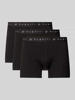 Bugatti Pants mit elastischem Logo-Bund im 3er-Pack