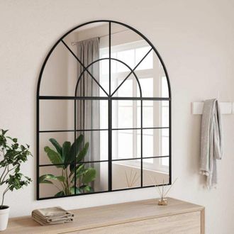 vidaXL Vidaxl - Miroir mural noir 100x50 cm arche fer