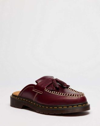 Dr. Martens Adrian Leder Mules Loafer in Rot, Gr&ouml;&szlig;e: 36