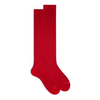Gallo Gallo, Homme, Sous-v&ecirc;tements, Rouge, Taille: M Longues chaussettes unies en coton
