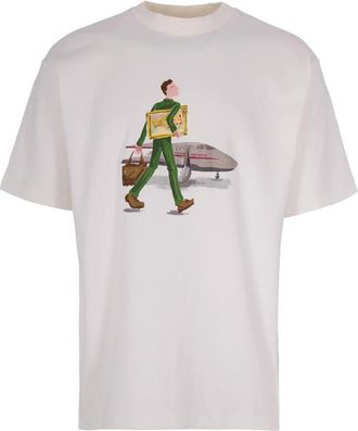 Dr&ocirc;le de Monsieur Homme, Tops, Beige, Taille: L T-Shirt LHomme Au Tableau