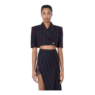 Vivienne Westwood Femme, Vestes, Noir, Taille: 40 FR Veste Coupe Un Bouton