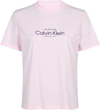 Calvin Klein T-shirt brod&eacute; &agrave; col rond en coton