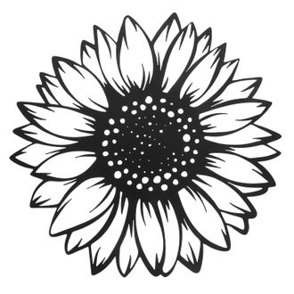 Angoily Metallene Sonnenblumen Wandskulptur Schwarze Eisenschnitzerei Langlebige Wanddekoration f&uuml;r Wohnzimmer Schlafzimmer B&uuml;ro