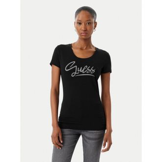 Guess T-Shirt W6RI24 J1314 Schwarz Regular Fit