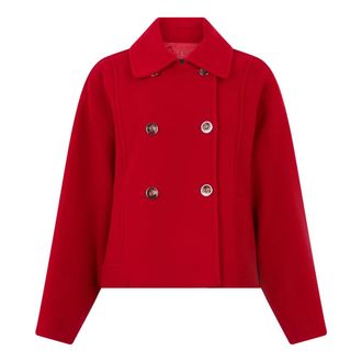 Pinko Zweireihiger Mantel - - Jackets - Damen - Rot - S