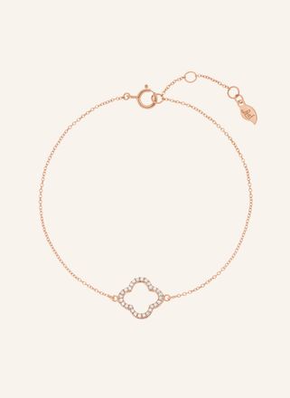Leaf Armband Clover Aus 18 Karat Ros&eacute;gold Mit Diamanten rosegold