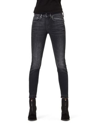 G-Star RAW Damen 3301 Mid Skinny Ripped Edge Ankle Jeans