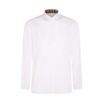 Burberry Wei&szlig;e Baumwollklassikhemd - - Shirts - Herren - Wei&szlig; - S
