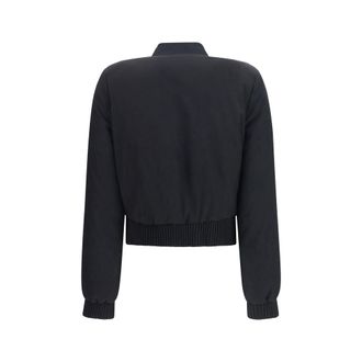 Alexander McQueen Womens Black Polyester Bomber Clothing