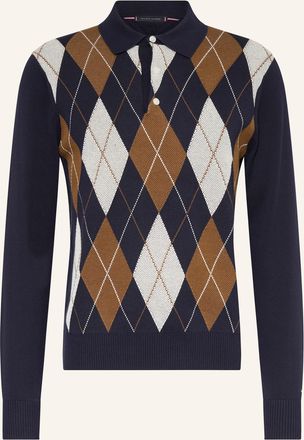 Tommy Hilfiger Strick-Poloshirt blau