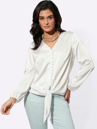 Création L Klassische Bluse Satinbluse