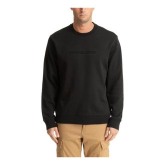Michael Kors Baumwoll-Mix-Pullover mit Logo-Pr&auml;gung - - Sweatshirts & Hoodies - Herren - Schwarzk - 2XL