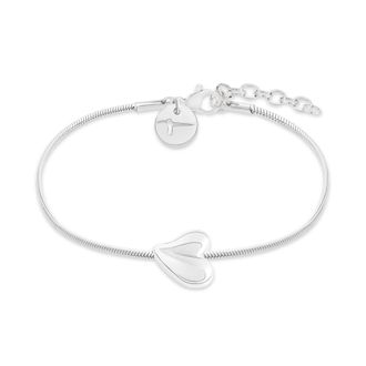 Tamaris Bracelet - Elegantes Armband aus poliertem Edelstahl - Silber - Schlangenkette verstellbar bis 21 cm - wasserfest & hautfreundlich