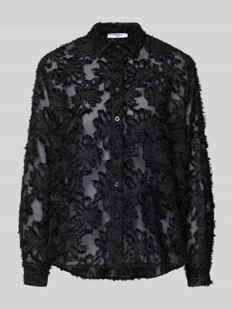 Zabaione Semitransparente Bluse mit Hemdblusenkragen Modell Ol44isii