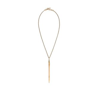 Moschino Femme, Accessoires, Jaune, Taille: ONE Size Collier avec Pendentif Plume