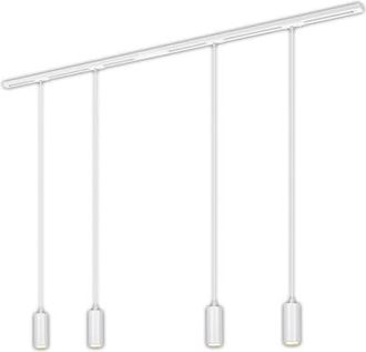 Briloner Schienensystem Rail Komplettset, 4x LED Pendel dimmbar, Lampen, Lichtschienensystem Decke, Strahler Schiene, Deckenlampe, Deckenleuchte, Pendellampe, 