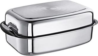 Schulte Ufer 67061-36 Allzweck-Bräter Easy, 36 x 25 cm, 6,00 l, Edelstahl, 36 cm, Silber