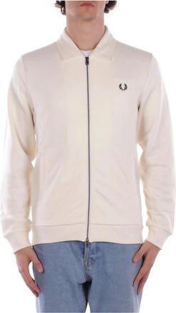 Fred Perry Homme, Sweatshirts et sweats &agrave; capuche, Beige, Taille: L Zip-throughs