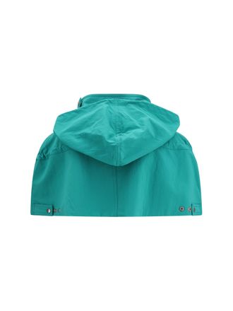 Prada Mens Nylon Cape Turchese Coat