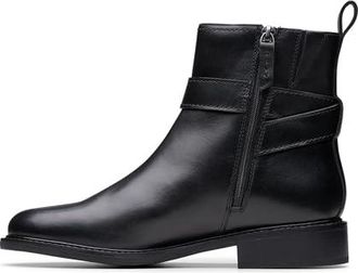 Clarks Femme Renewal Style Botte Tendance, Black Leather, 39 1/2 EU