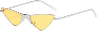 Generic Lunettes De Soleil En M&eacute;tal Tendance Triangle Hommes Et Femmes F&ecirc;te Lunettes De Soleil Dr&ocirc;les(Yellow)
