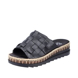 Rieker Damen Pantoletten V7988-00 schwarz Gr. 39