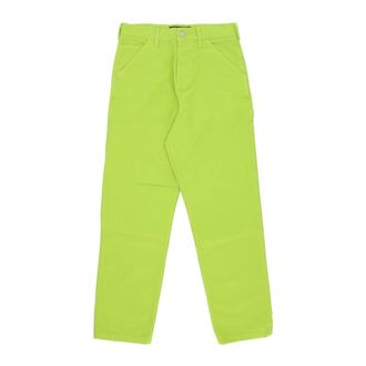 Iuter Iuter, Homme, Pantalons, Vert, Taille: W32 Pantalon de Charpentier en Coton Citron vert