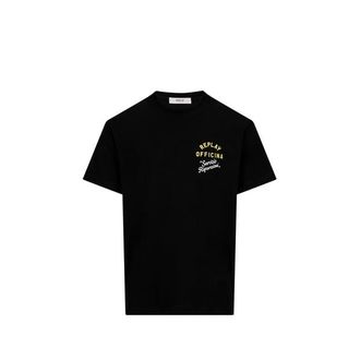 Replay T-shirt imprim&eacute;s poitrine et dos en coton
