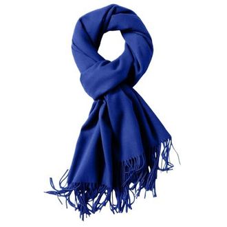 Generic Foulards Femme ÉCharpe Unie Pour ChâLe éPais Et Chaud à Pompons Basiques Classique