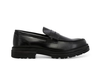 Melluso Mocassins duniversit&eacute; en Cuir Souple Noir u0562z 45