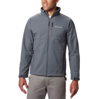 Columbia Herren Ascender Softshell Shell-Jacke, Grau (Graphite/Natures Delight), X-Large Hoch