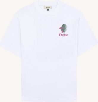 Faguo T-shirt blanc imprim&eacute; forest - YELLOWSTONE