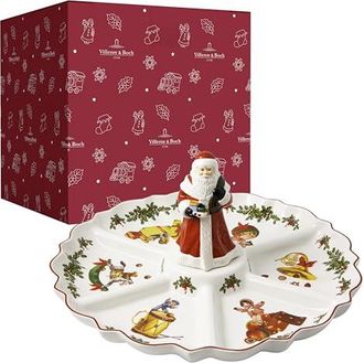Villeroy & Boch Toys Fantasy Kabarett Santa-Figur, Servierteller aus Premium Porzellan, 38 x 38 x 19 cm, rund, bunt