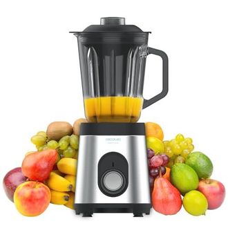 Cecotec Mixer Glas Power Schwarz Titan 1000 INOX. 1000 W, Edelstahlgehäuse, 6-Blatt-Blatt mit schwarzer Titanbeschichtung, 1,5-l-Glaskrug, 5 Geschwindigkeiten