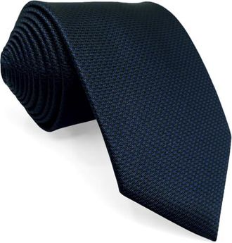 Shlax & Wing Shlax&Wing Couleur Unie Navy Homme Cravate Bleu Costume daffaires Soie (Fashion 147cm)