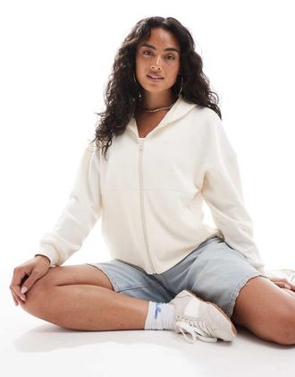 Roxy Rise & Vibe - Pfiffige Kapuzenjacke in Blassgelb mit Reißverschluss-Neutral