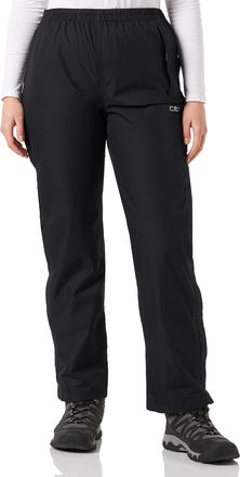 F.lli Campagnolo Regenfeste Damenhose mit Futter und durchgehenden seitlichen Rei&szlig;verschl&uuml;ssen, Schwarz, XXXL
