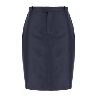 Gucci Feiner Seiden-Faille-Rock - - Skirts - Damen - Blau - M